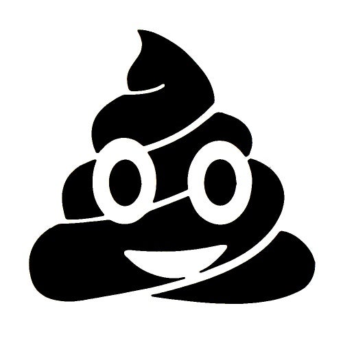 Glitter Tattoo Stencil -Poop Emoji | THE ART ROOM Ink